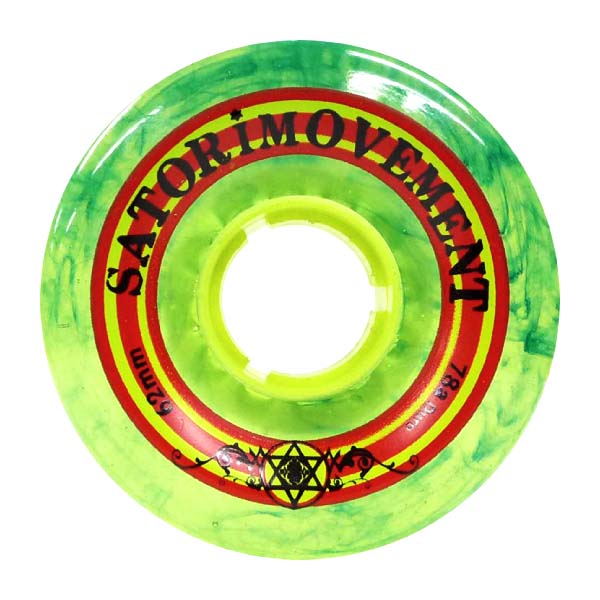 SATORI WHEELS - RASTA CRUISER SKATE WHELLS 62mm/78A – Lacquer