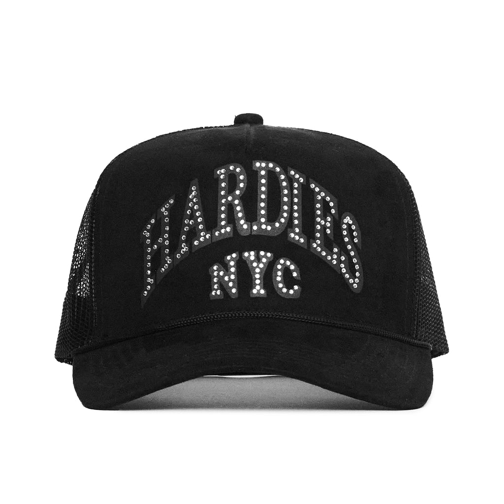 HARDIES HARDWARE - CURVE TRUCKER HATS SUEDE "BLACK" – Lacquer