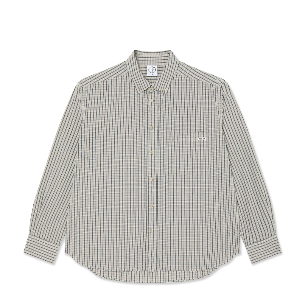 POLAR - Ben LS Shirt "Ivory Check" – Lacquer